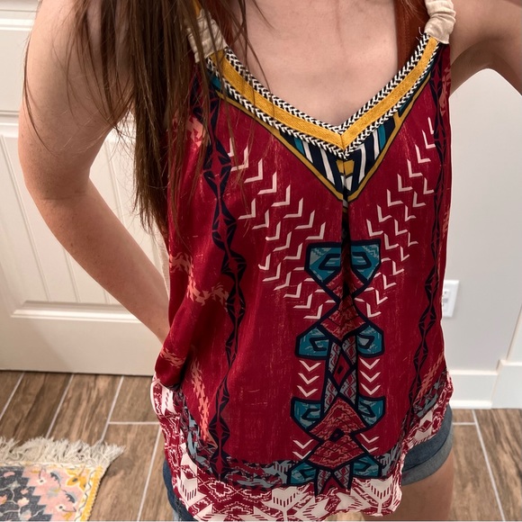 Rewind | Tops | Rewind Red Tribal Tank | Poshmark